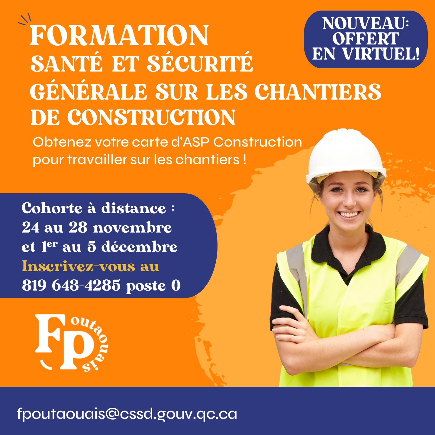 FP Outaouais | Suivez la formation ASP Construction en ligne